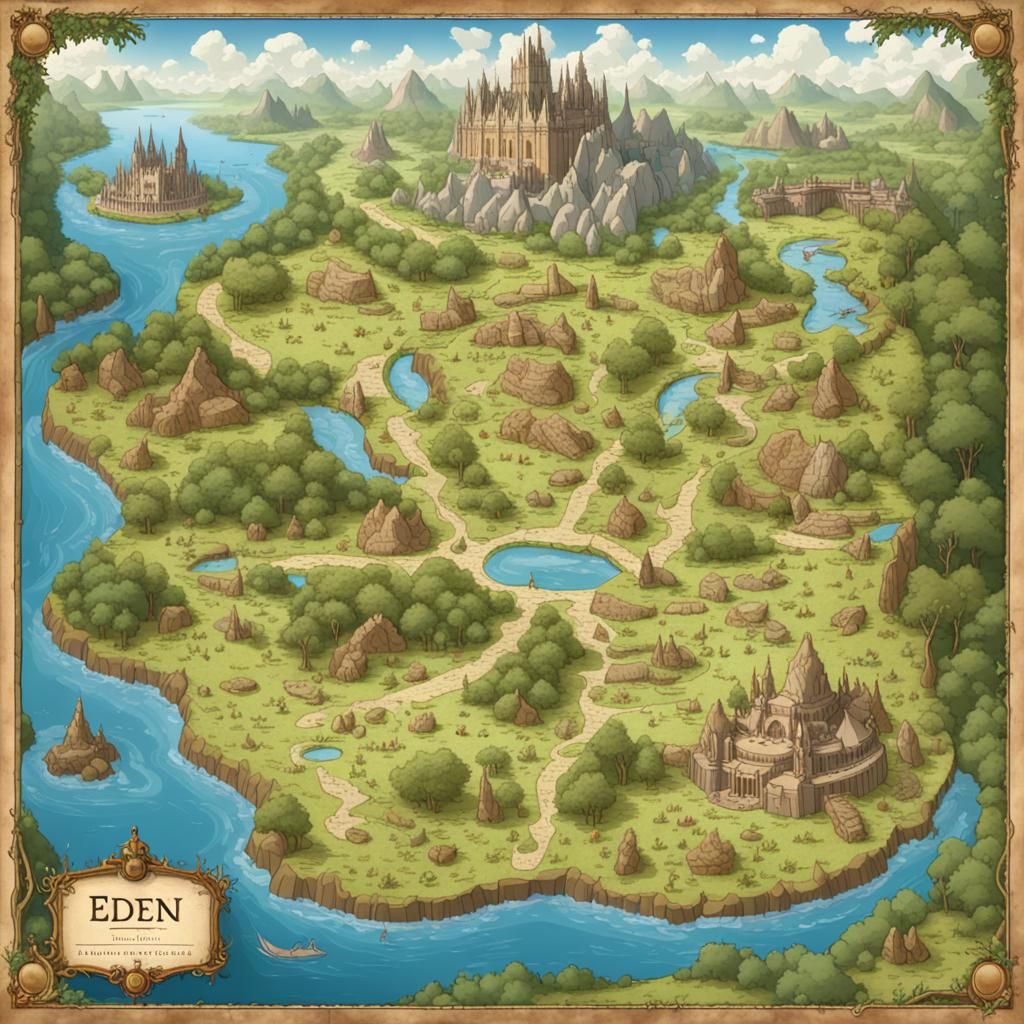 Map of Eden - AI Generated Artwork - NightCafe Creator
