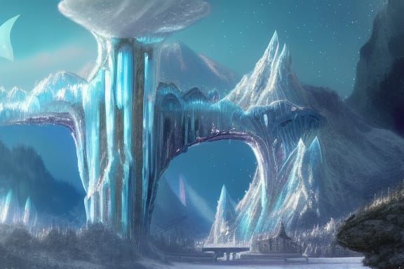 Alien ice planet - AI Generated Artwork - NightCafe Creator