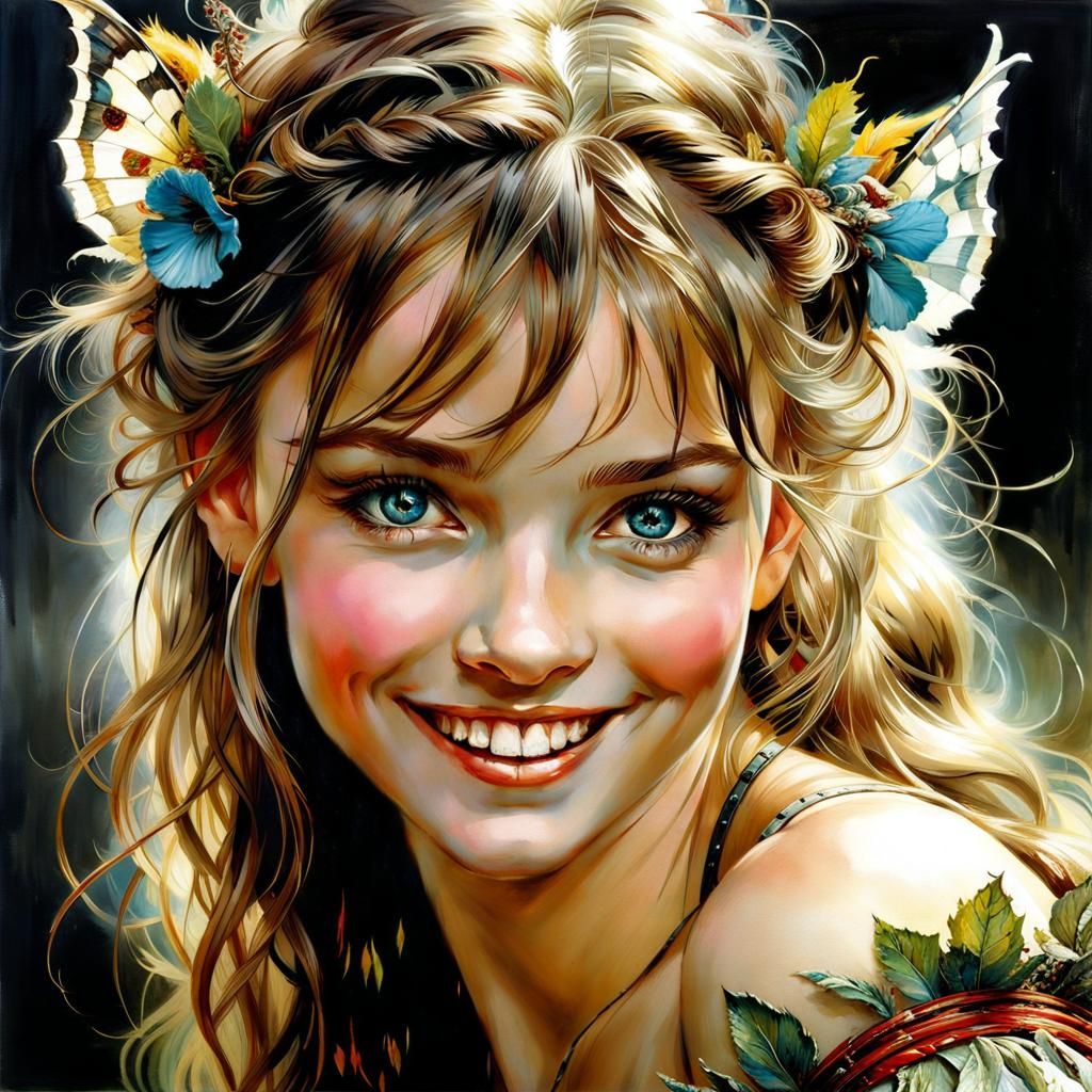 Mischievous maiden - AI Generated Artwork - NightCafe Creator