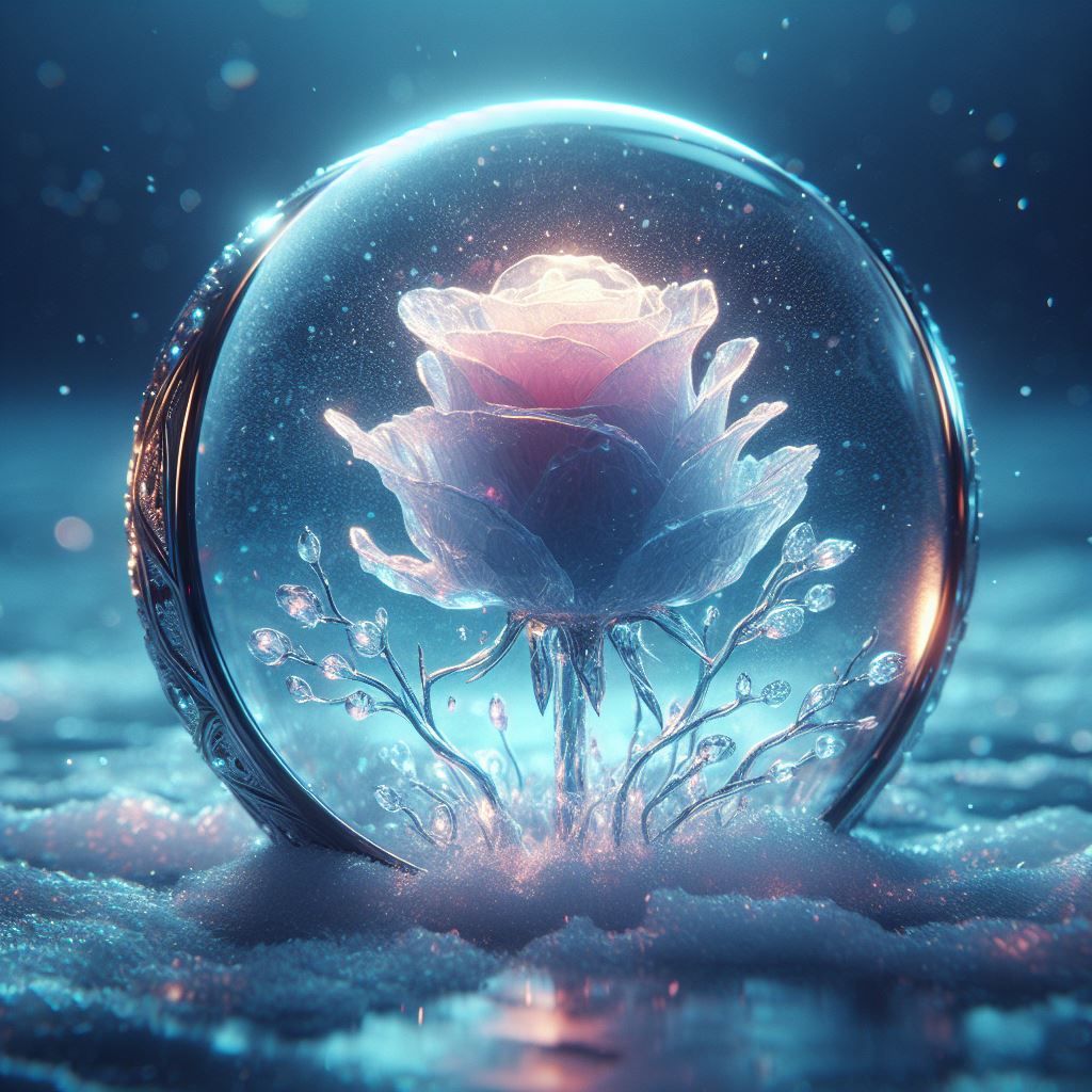 Trapped rose - AI Generated Artwork - NightCafe Creator
