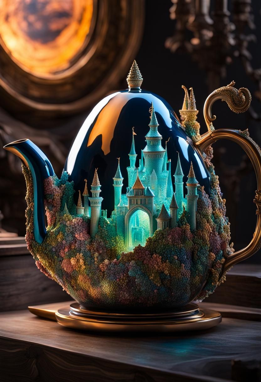 Castle Teapot - AI Generated Artwork - NightCafe Creator