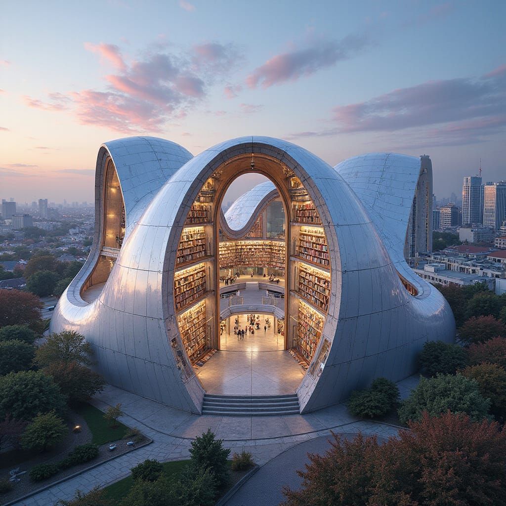 A library for a new century - Sustainable Futuristic Library...