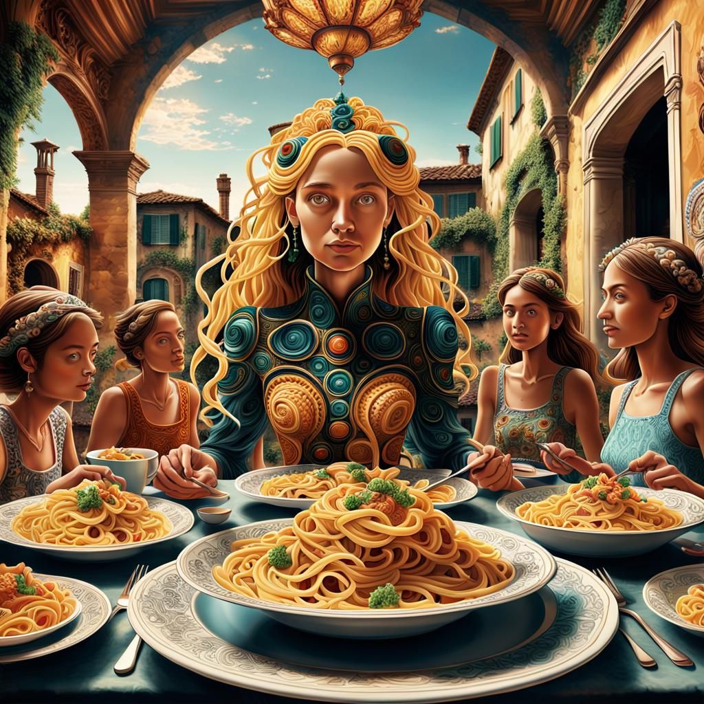 Spaghetti All Over. - AI Generated Artwork - NightCafe Creator