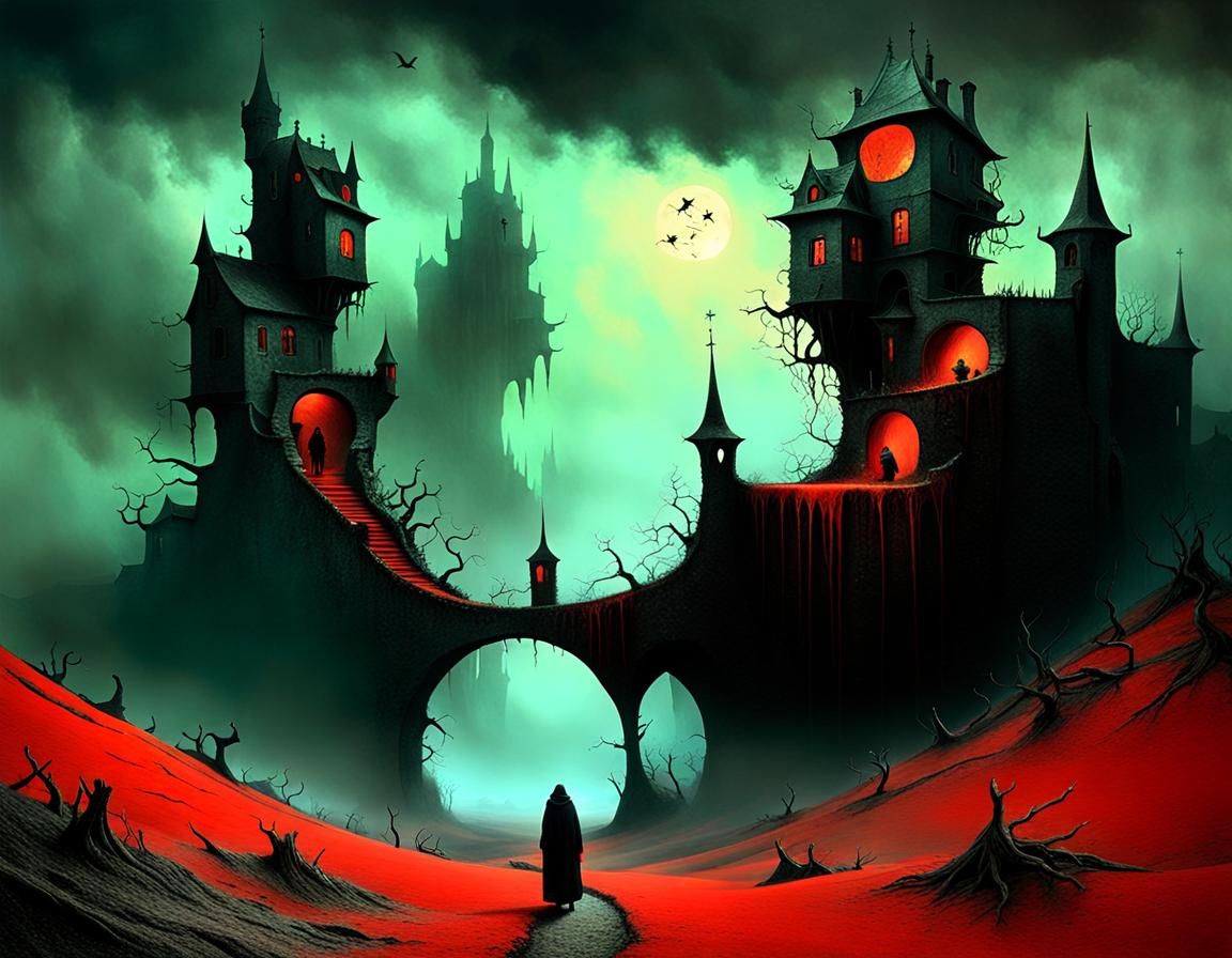 Surreal abstract sinister Style by Caras Ionut and Zdzislaw Beksinski ...