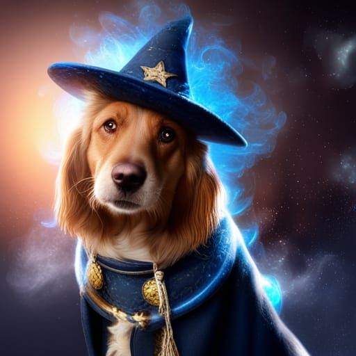 Magic master dog - AI Generated Artwork - NightCafe Creator