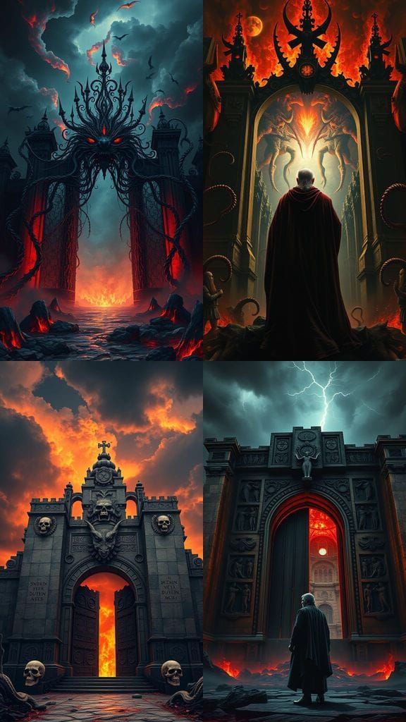 Gates of Hell Dante - Dante's Infernal Gate in Hellish Land...