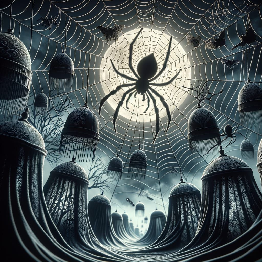 Spider web - AI Generated Artwork - NightCafe Creator