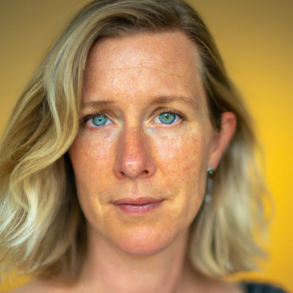 42 year old blonde, nervous and shy but has a boyfriend. - AI Generated ...