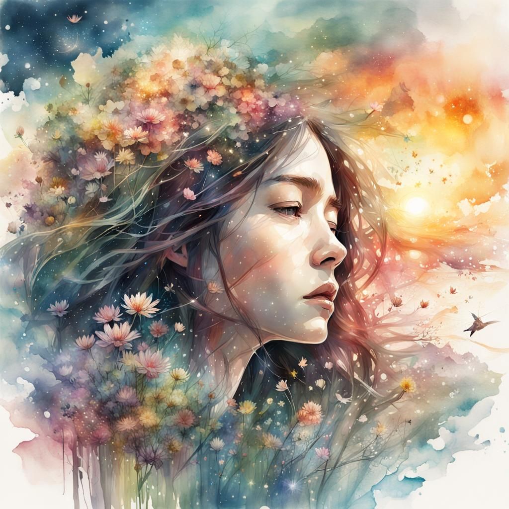 The stars fall from the sky and impact the ground - AI Generated ...