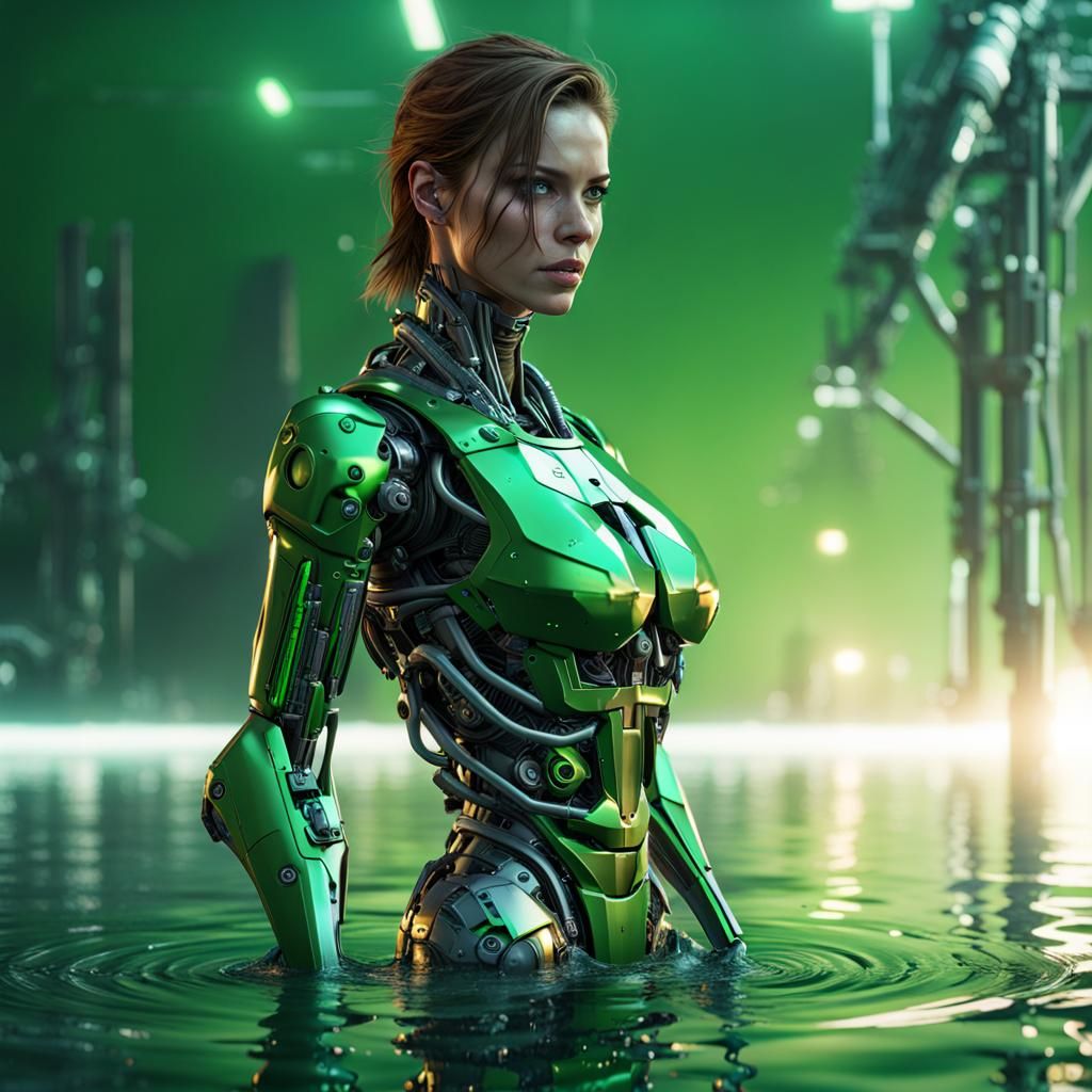 Green Terminator - AI Generated Artwork - NightCafe Creator