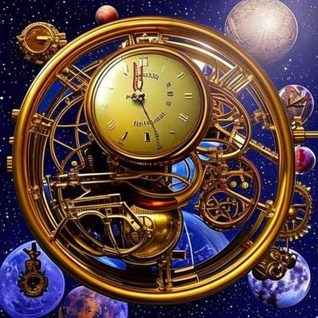Planet controller clock - AI Generated Artwork - NightCafe Creator