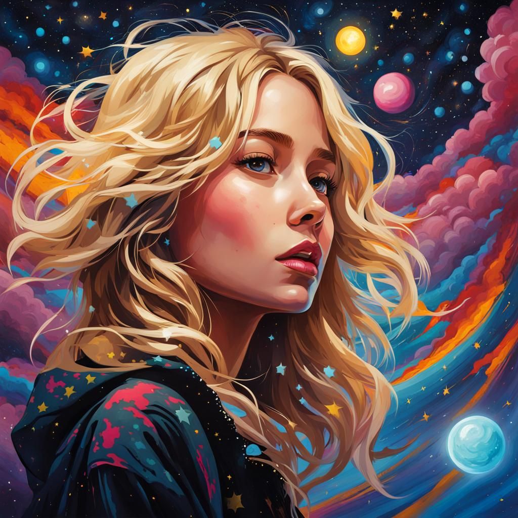 Space Girl 2 - AI Generated Artwork - NightCafe Creator