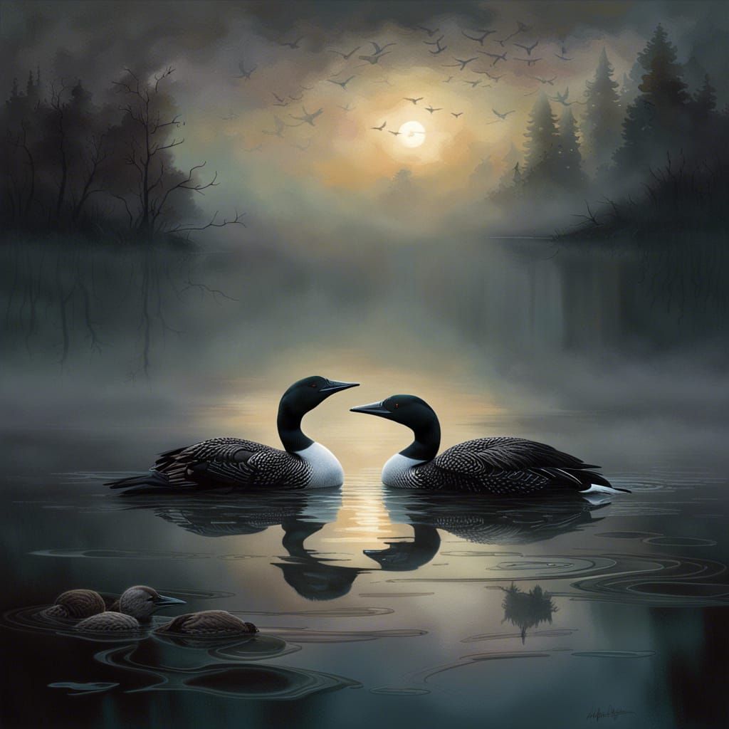 Loons - AI Generated Artwork - NightCafe Creator