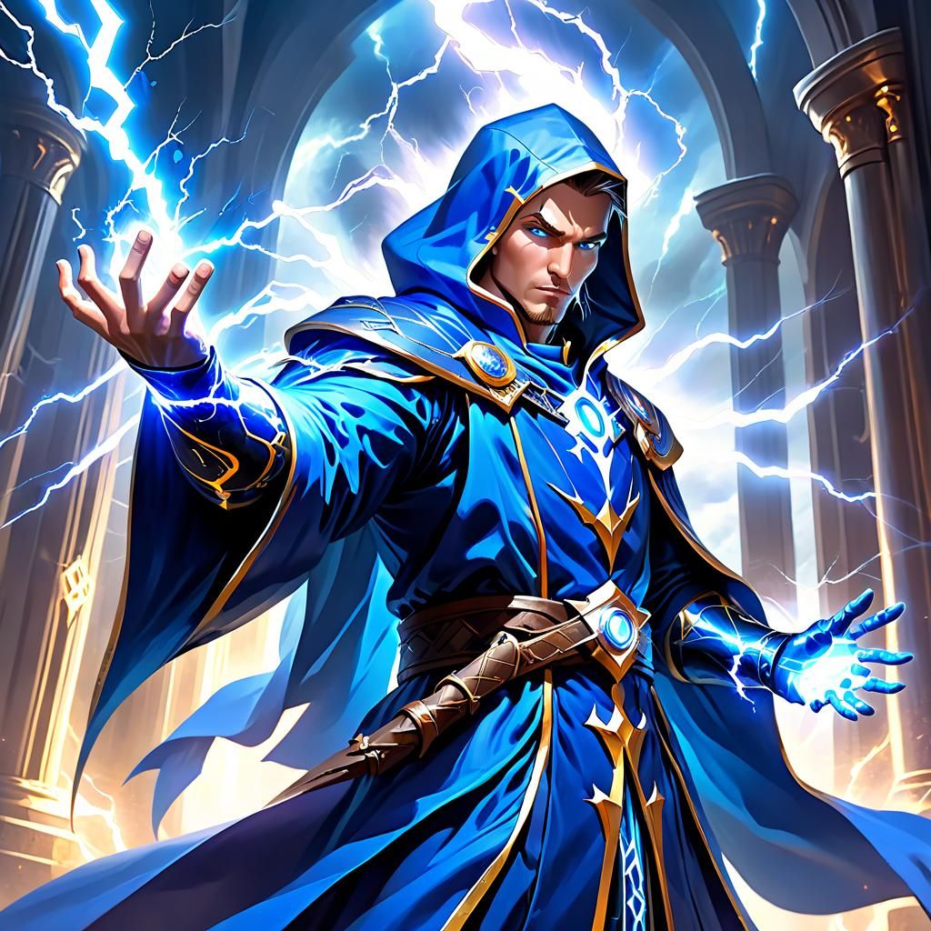 Lightning Wizard - AI Generated Artwork - NightCafe Creator