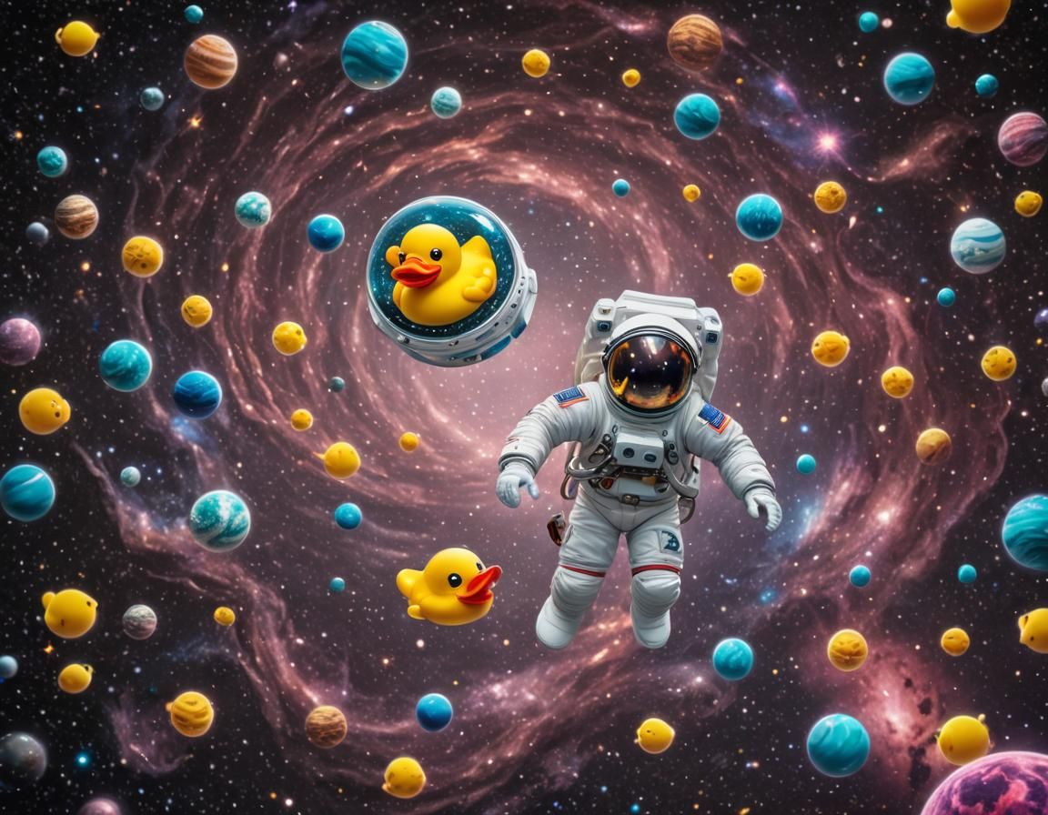Rubber ducks in space - AI Generated Artwork - NightCafe Creator