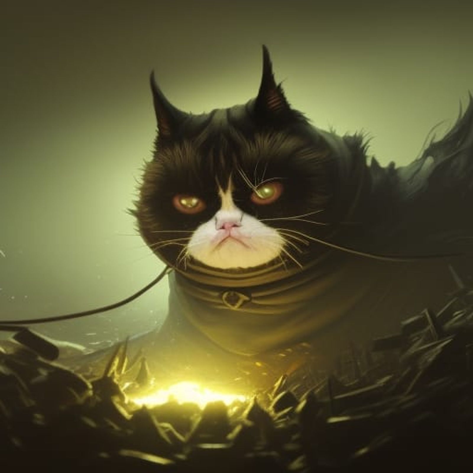 Majestic Grumpy Cat - AI Generated Artwork - NightCafe Creator