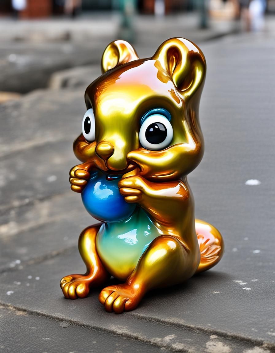 the shiny squirrel of distraction (sculptural velvetglass:1.2) by ...
