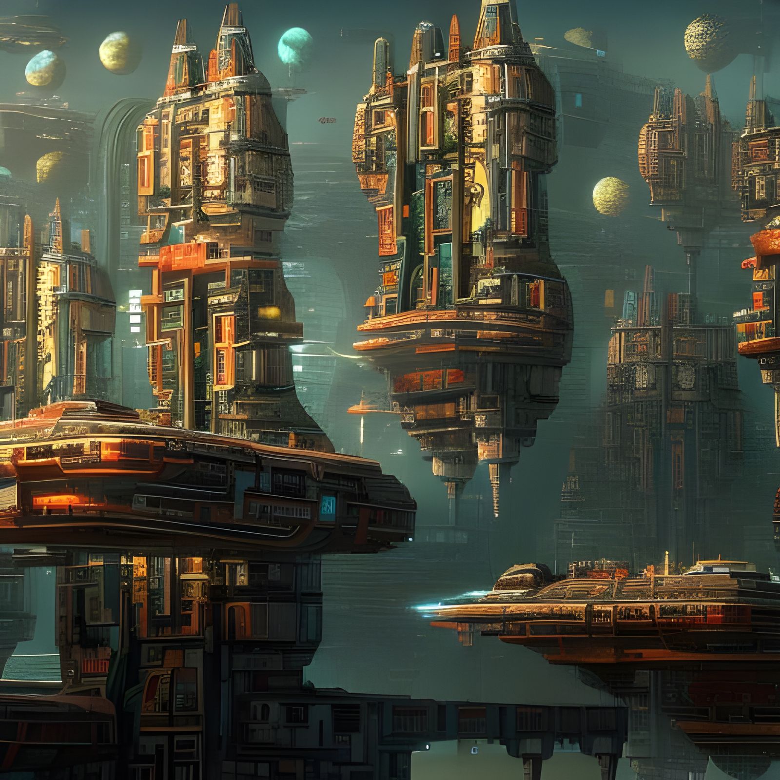 Space City I - AI Generated Artwork - NightCafe Creator