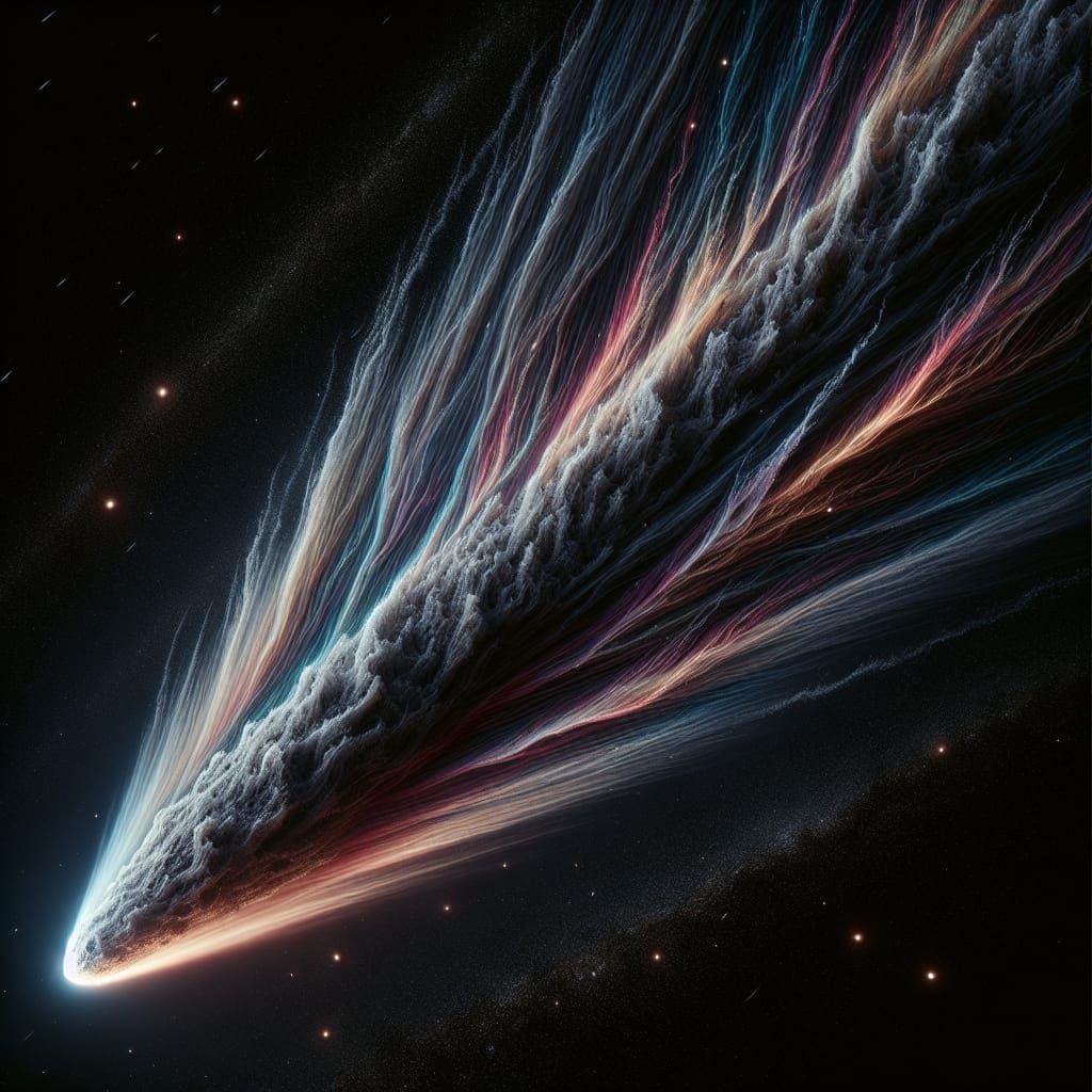 Comet in the night Sky - AI Generated Artwork - NightCafe Creator