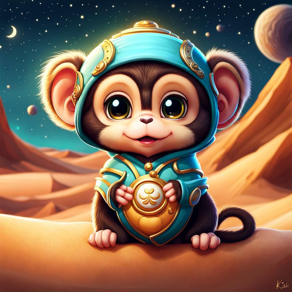 Chibi Monkey - AI Generated Artwork - NightCafe Creator
