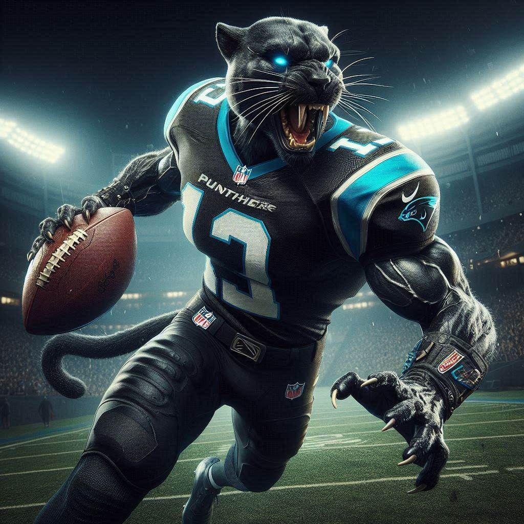NFL animals: Panther as halfback - AI Generated Artwork - NightCafe Creator