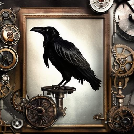Clockwork Raven - AI Generated Artwork - NightCafe Creator