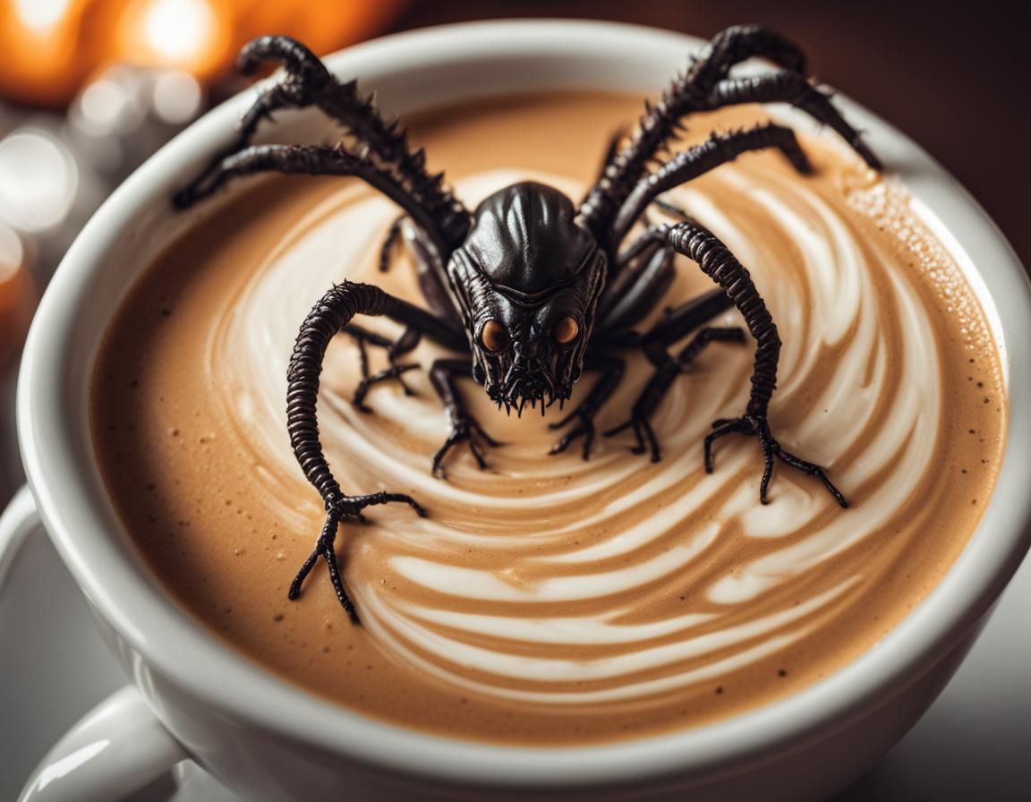 Venti Xenomorph Spice Latte - AI Generated Artwork - NightCafe Creator