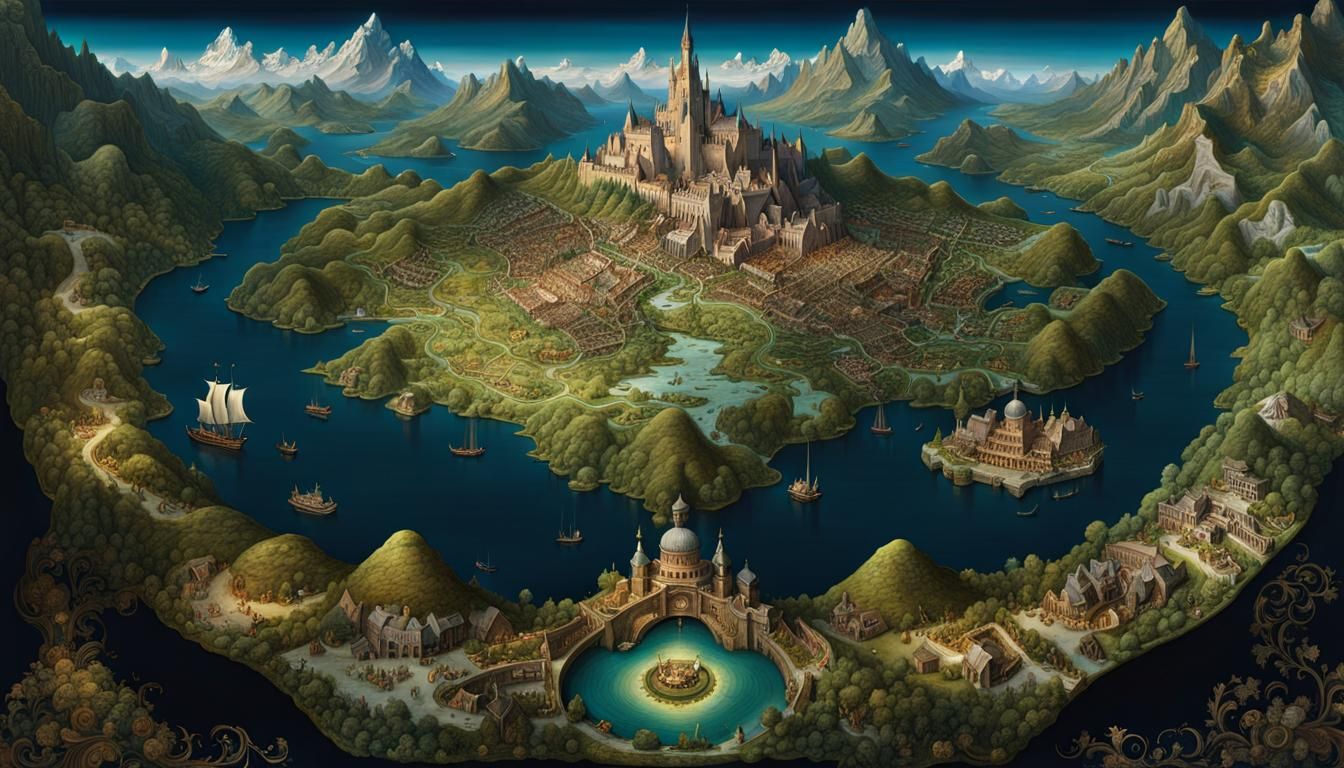 Map to Fantasy Land - AI Generated Artwork - NightCafe Creator