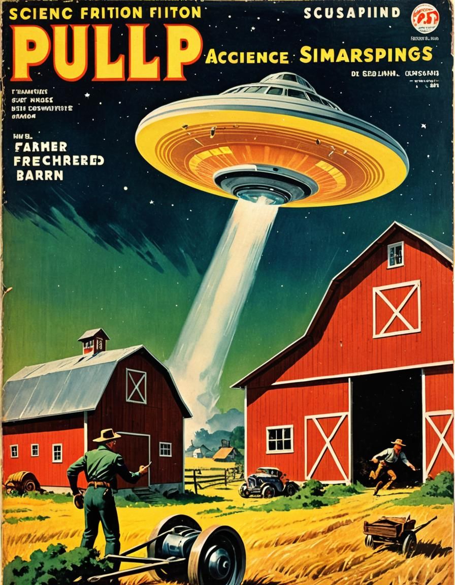 vintage "Science Fiction" magazine cover - AI Generated Artwork ...