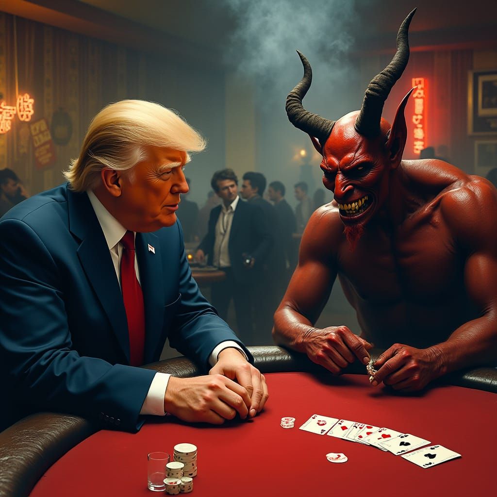 The Trump Card - Confident Trump Meets the Devil in a Smoky ...