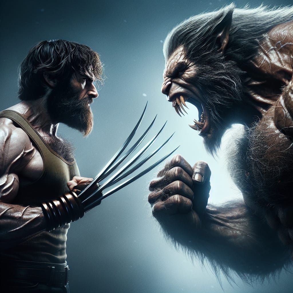 Wolverine versus Sabretooth - AI Generated Artwork - NightCafe Creator