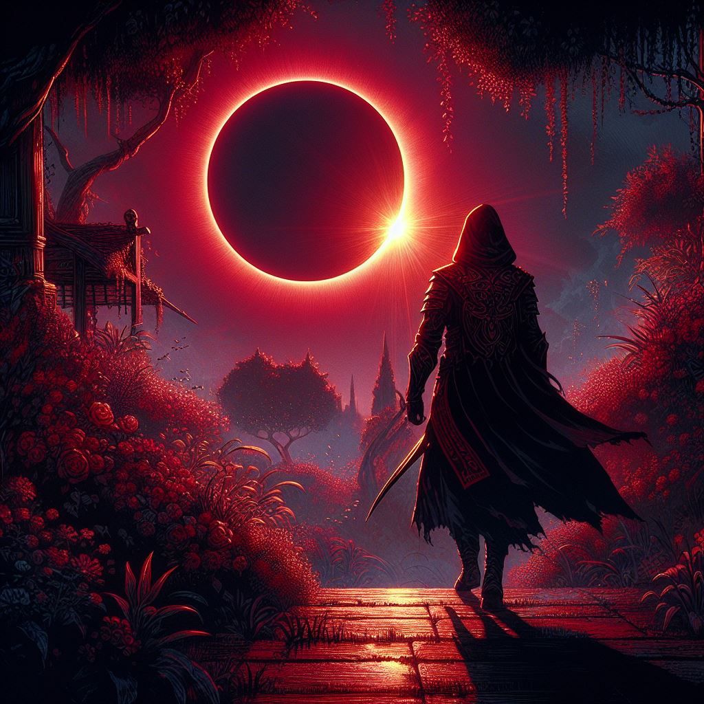 Umbraxys: The Ruby Sentinel of Twilight's Edge - AI Generated Artwork ...