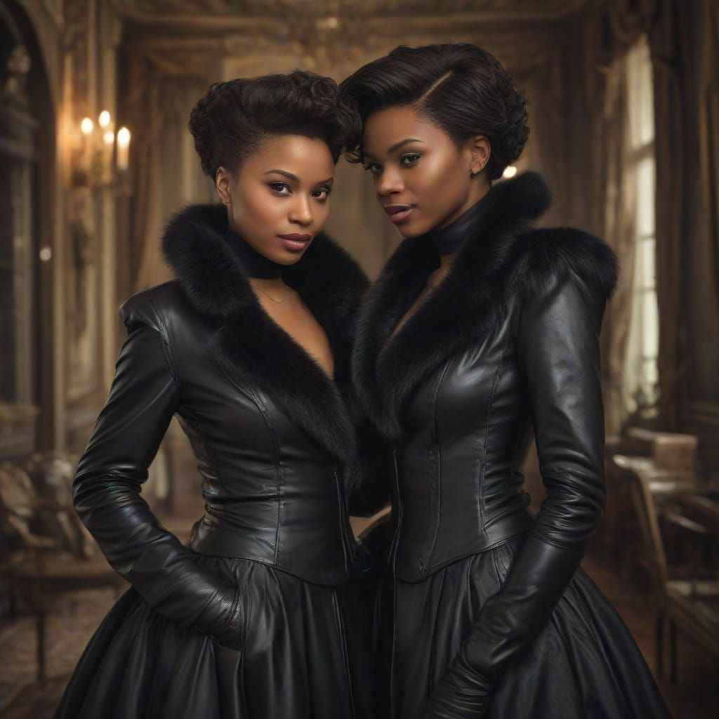 🏰👑The Princesses Pose In Fur And Leather👑🏰