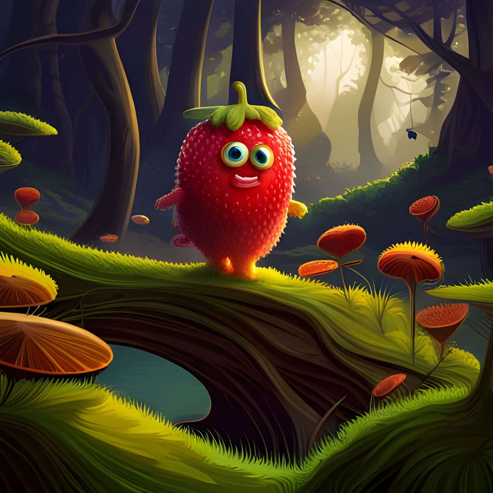 Strawberry monsters - AI Generated Artwork - NightCafe Creator