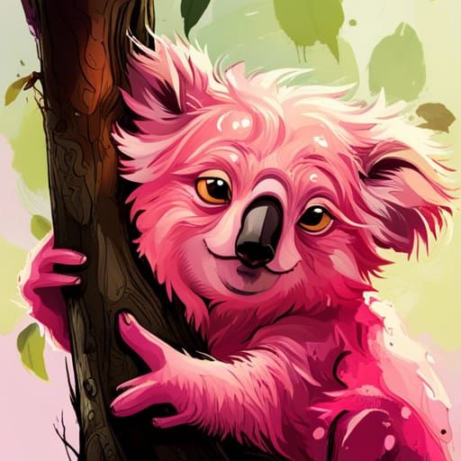 What d'ya mean you've never seen a pink koala? - AI Generated Artwork ...