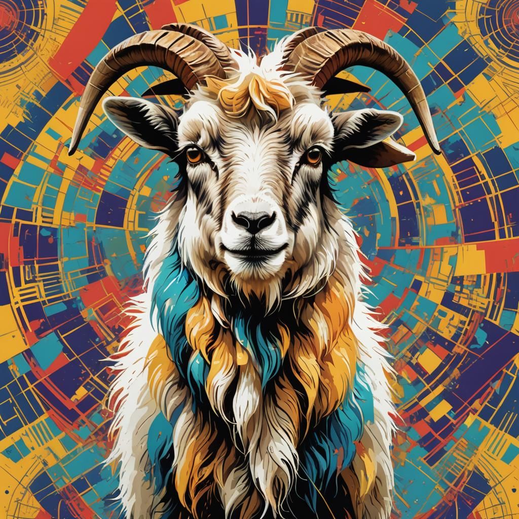 Fluffy goat - AI Generated Artwork - NightCafe Creator