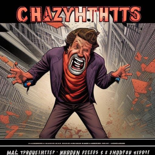 crazy guy running around yelling - AI Generated Artwork - NightCafe Creator