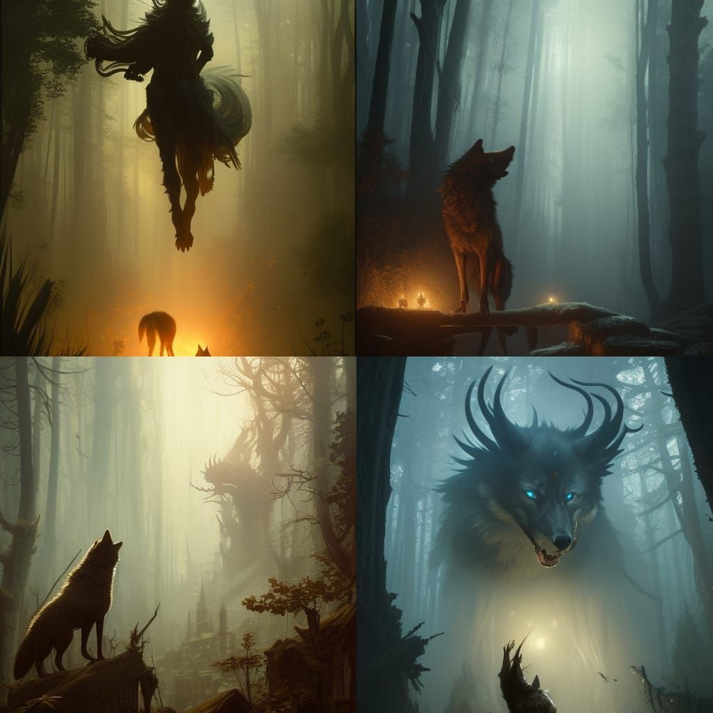 Wolf - AI Generated Artwork - NightCafe Creator