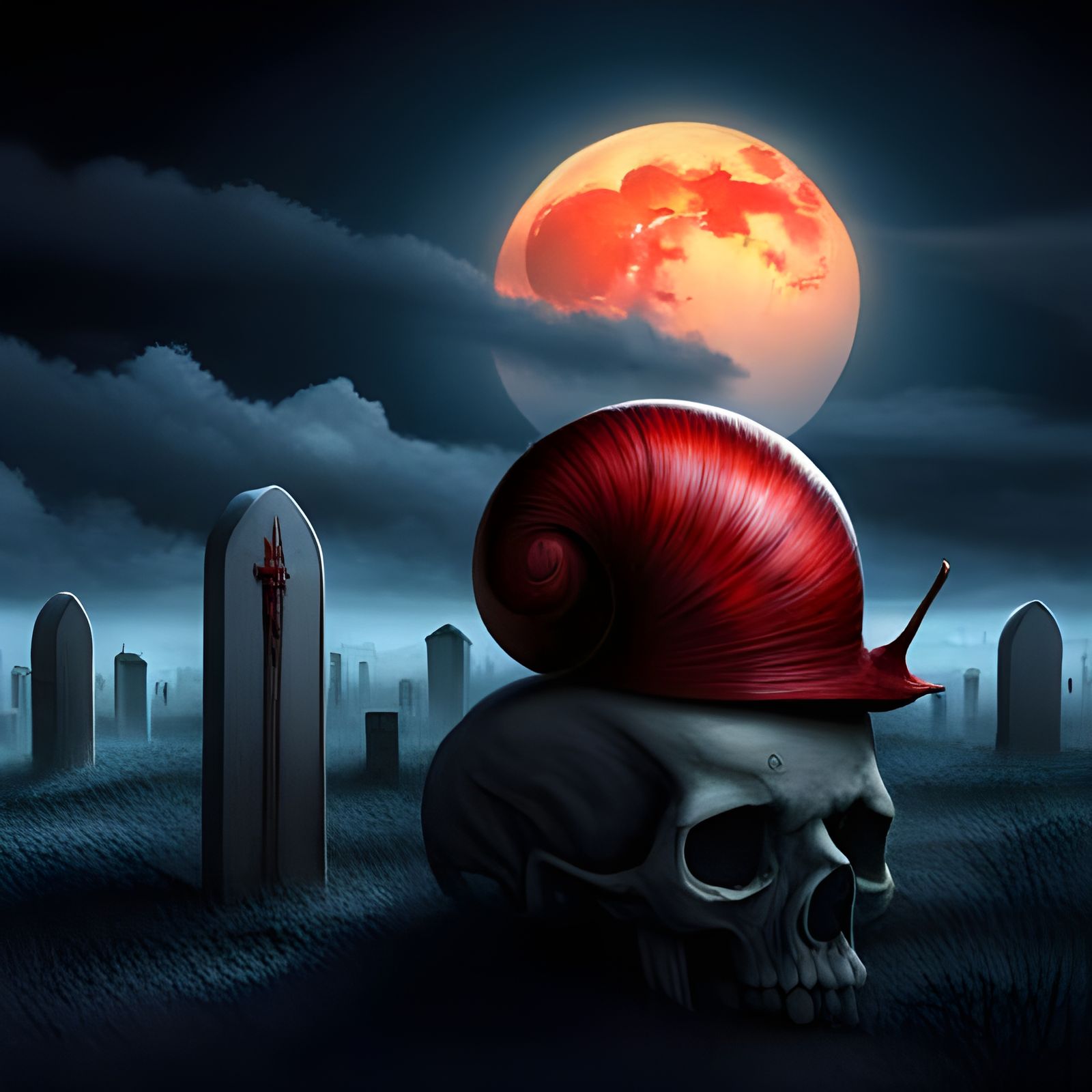 Goth Snail - AI Generated Artwork - NightCafe Creator