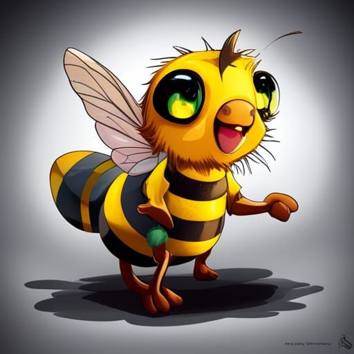 Mutant bee - AI Generated Artwork - NightCafe Creator