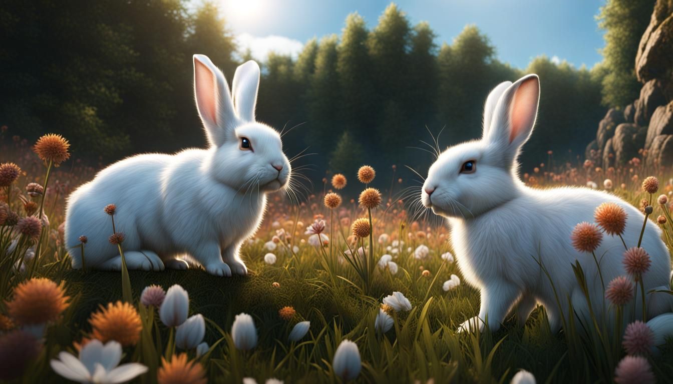 White Rabbits - AI Generated Artwork - NightCafe Creator