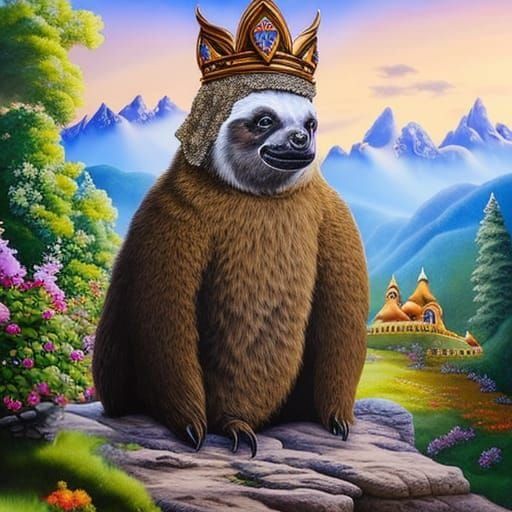 King Sloth - AI Generated Artwork - NightCafe Creator