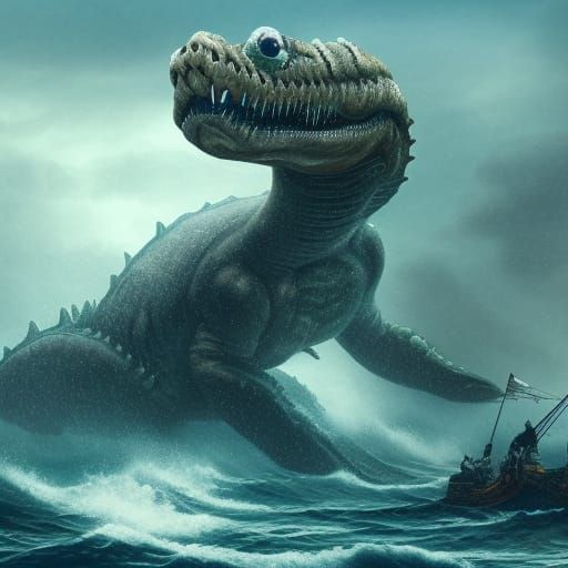 Giant Sea Monster - AI Generated Artwork - NightCafe Creator