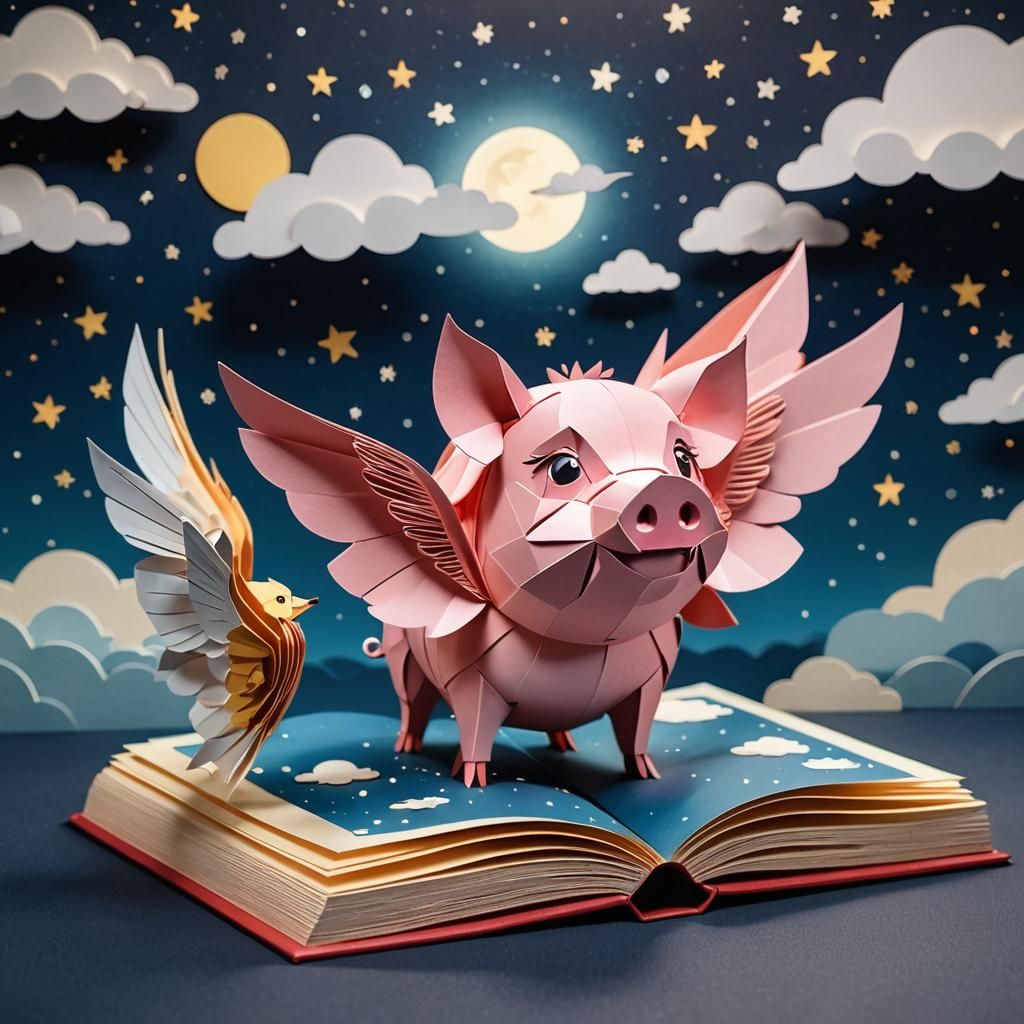 Maybe I'll figure out the right prompt when pigs fly! - AI Generated ...