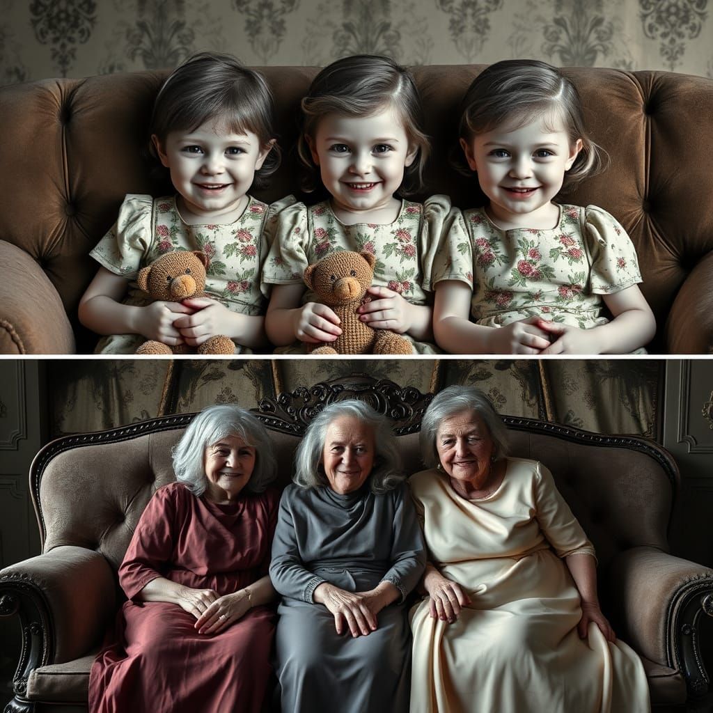 Triplets seventy years apart - Triplets seventy years apart