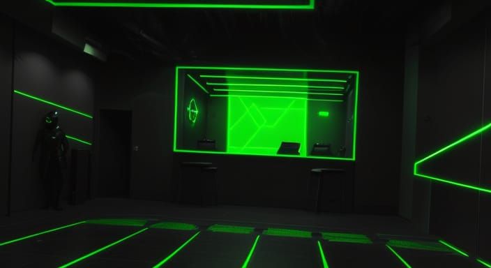 Liminal space of 'The Green Rooms' a disorientating labyrinth of dark ...