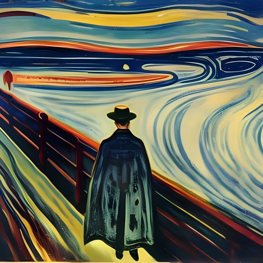 Friedrich’s Wanderer — Edvard Munch - II - AI Generated Artwork ...