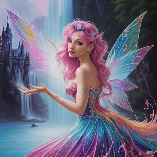 Amazingly Stunningly Beautiful colorful fancy fantasy fairy with ...