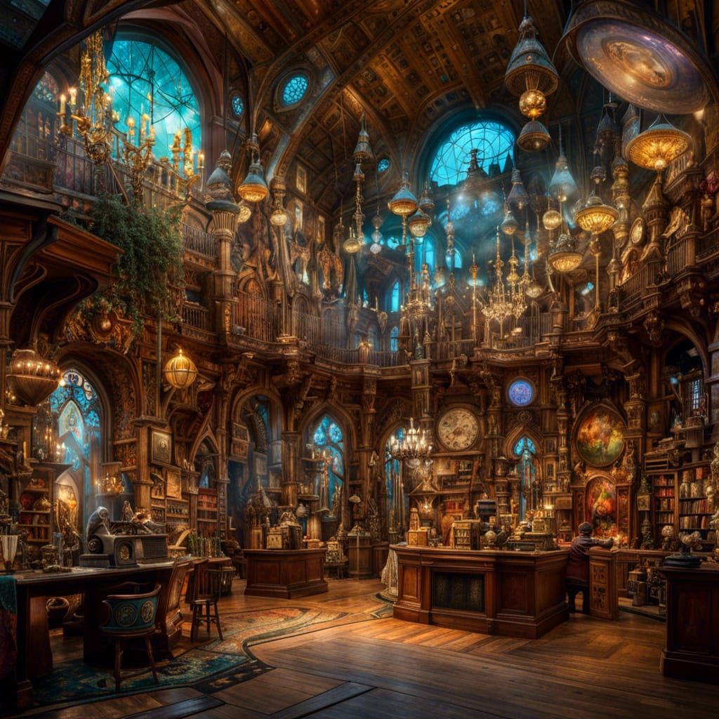 Magical museum - AI Generated Artwork - NightCafe Creator