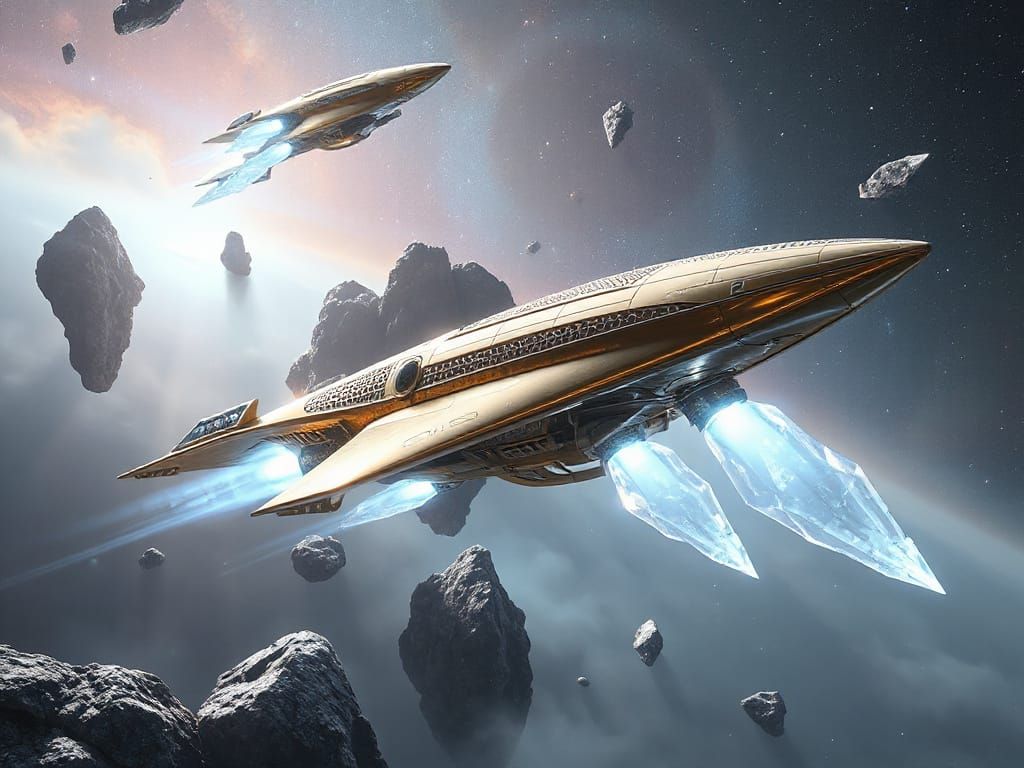 FTL ships powered by crystals - Crystal-Powered Spaceship Sl...